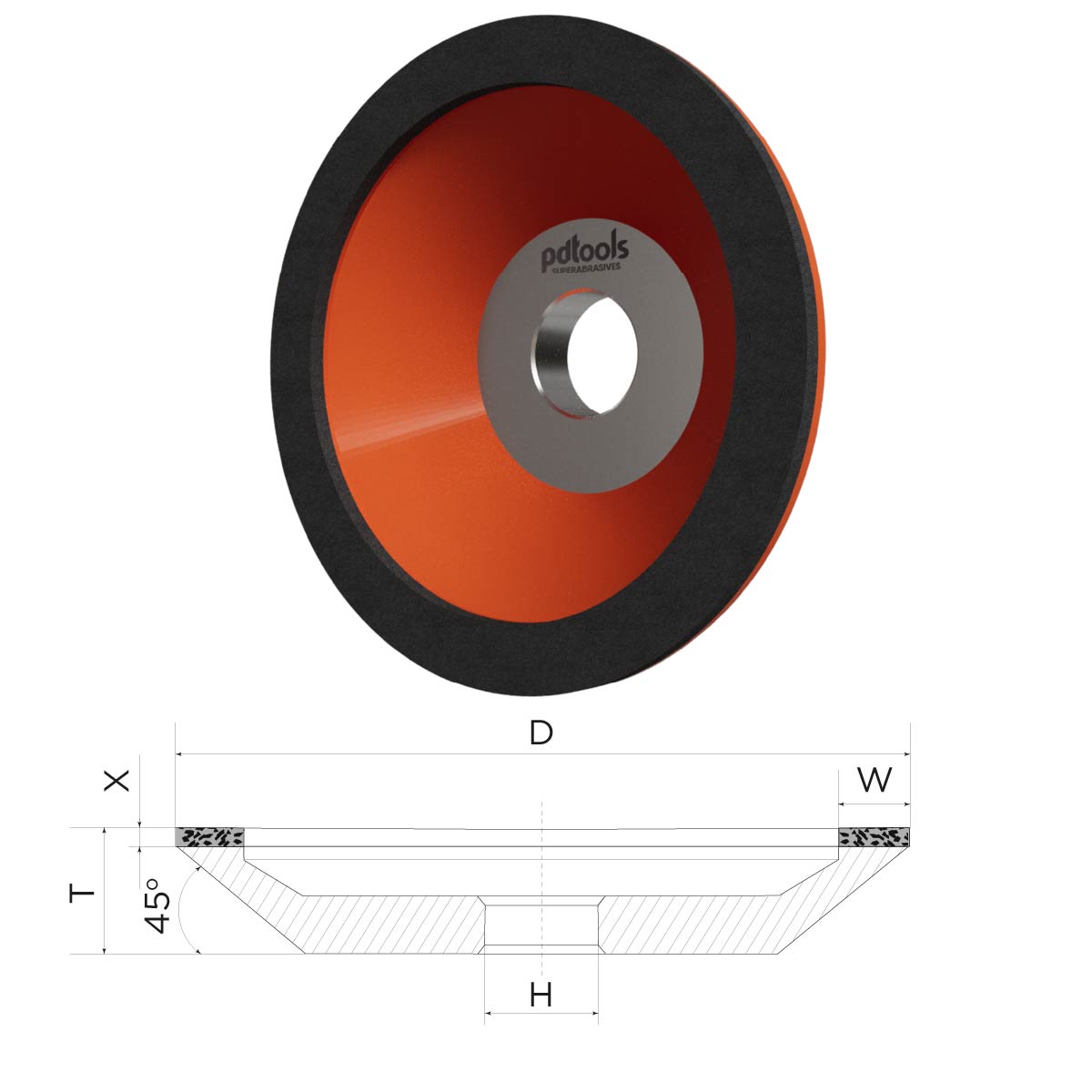 GRINDING WHEELS 12A2-45